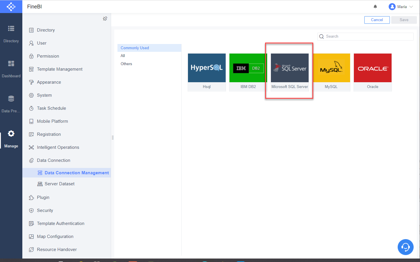 Microsoft SQL Server data connection- FineBI Help Document FineBI Document