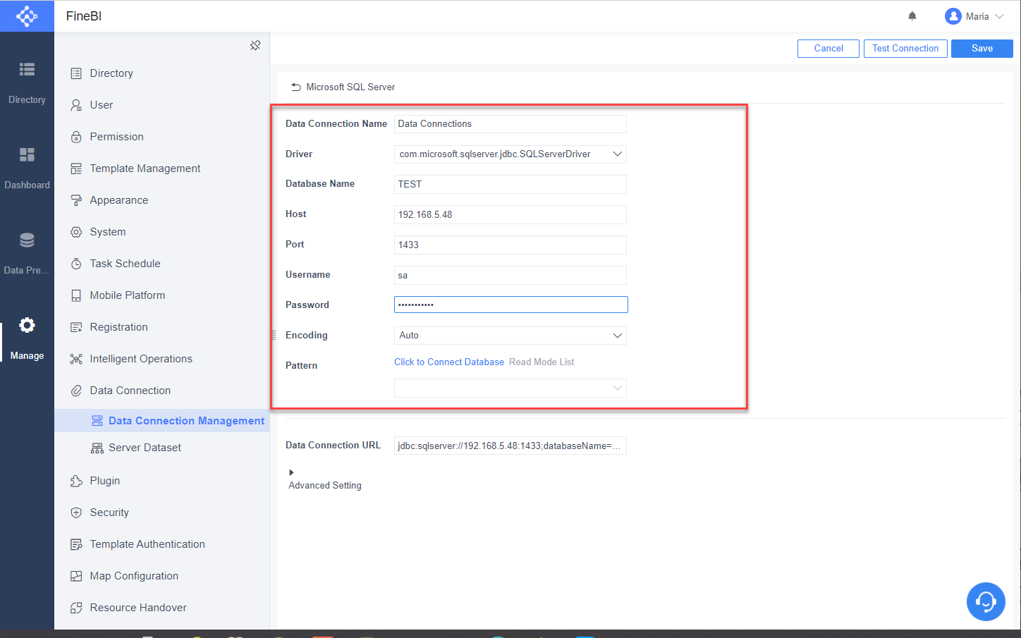 Microsoft SQL Server data connection- FineBI Help Document FineBI Document