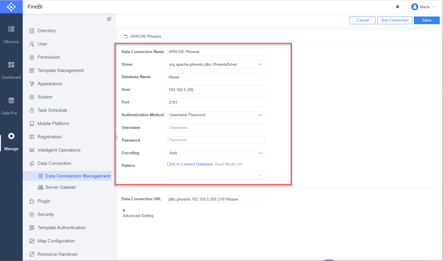 Apache Phoenix data connection- FineBI Help Document FineBI Document