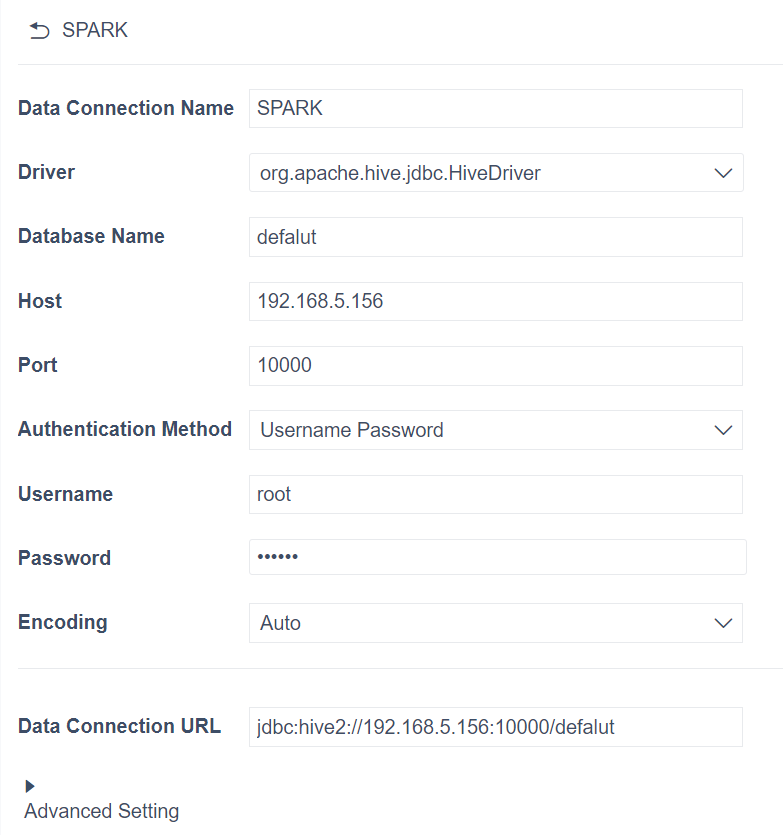 SPARK data connection- FineBI Help Document FineBI Document