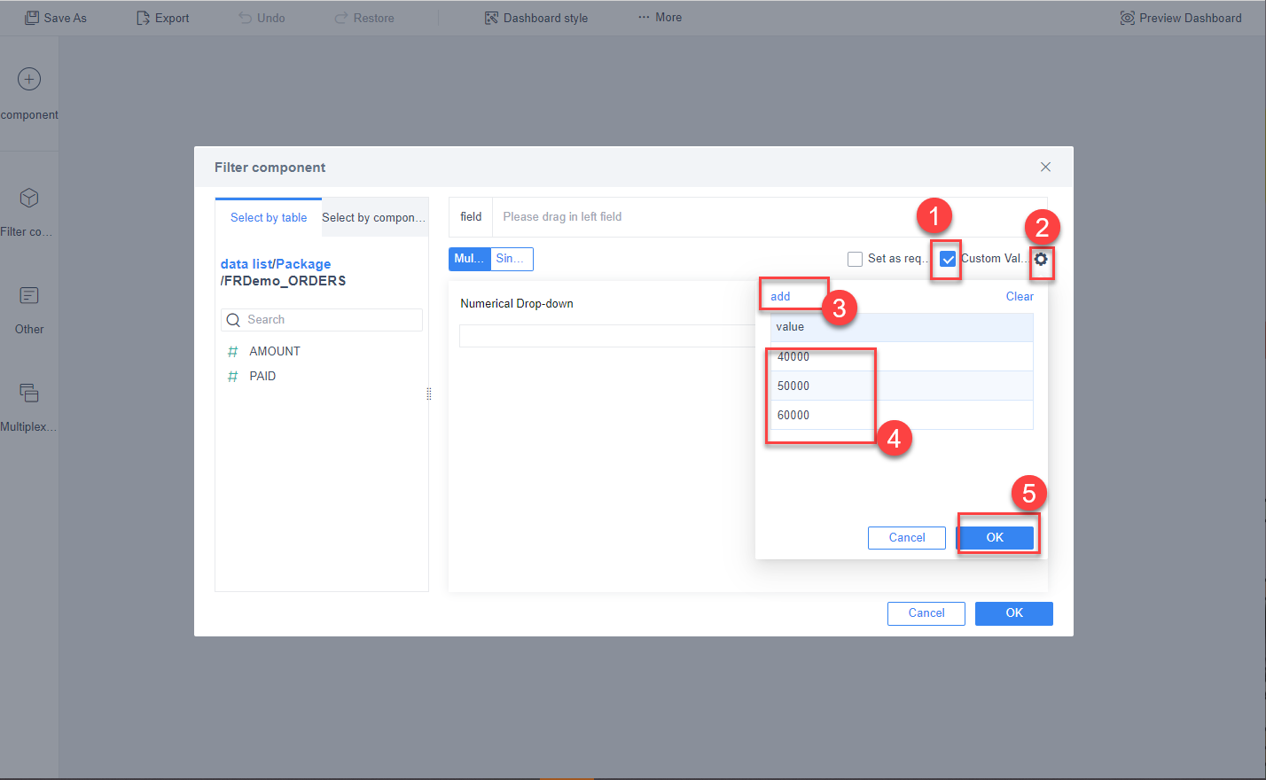 Filter component participate in the calculation as parameter- FineBI Help Document FineBI Document