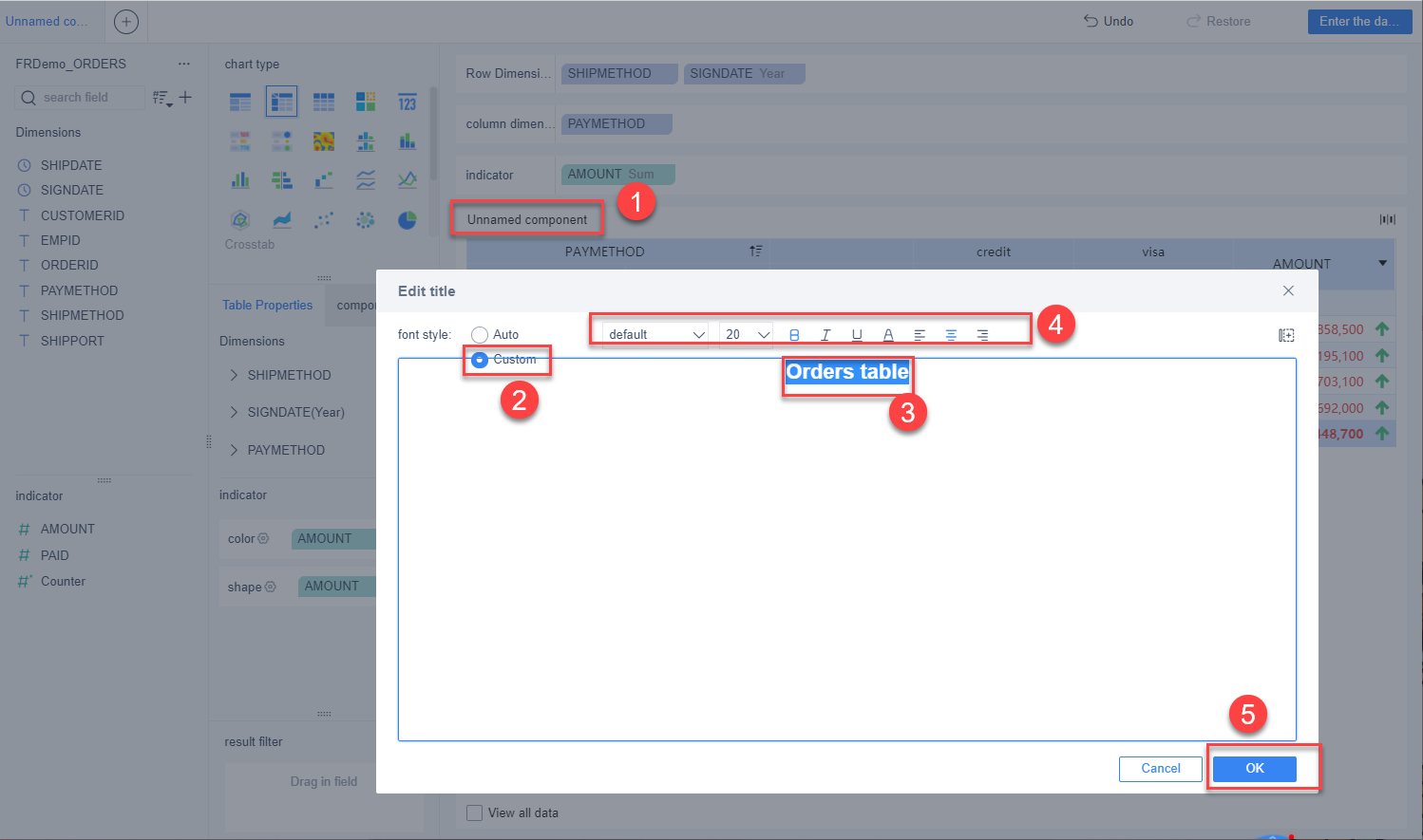 Cross table- FineBI Help Document FineBI Document
