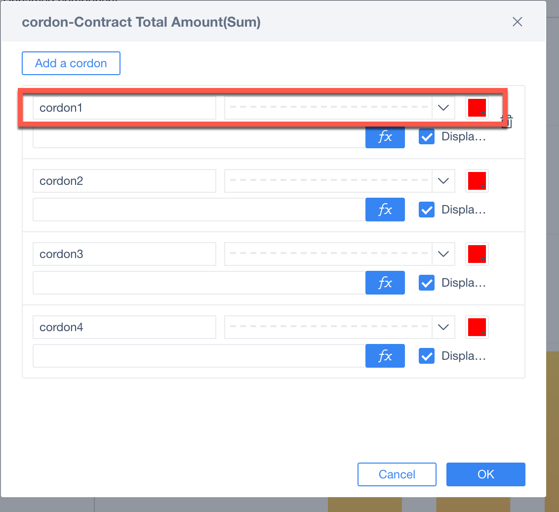 Set analysis line in chart- FineBI Help Document FineBI Document