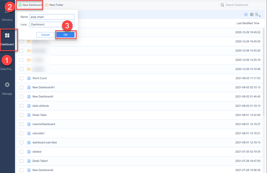 Stacking area diagram- FineBI Help Document FineBI Document