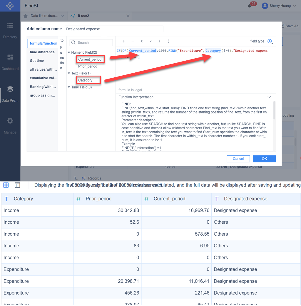 Skillfully using IF function to process data- FineBI Help Document FineBI Document