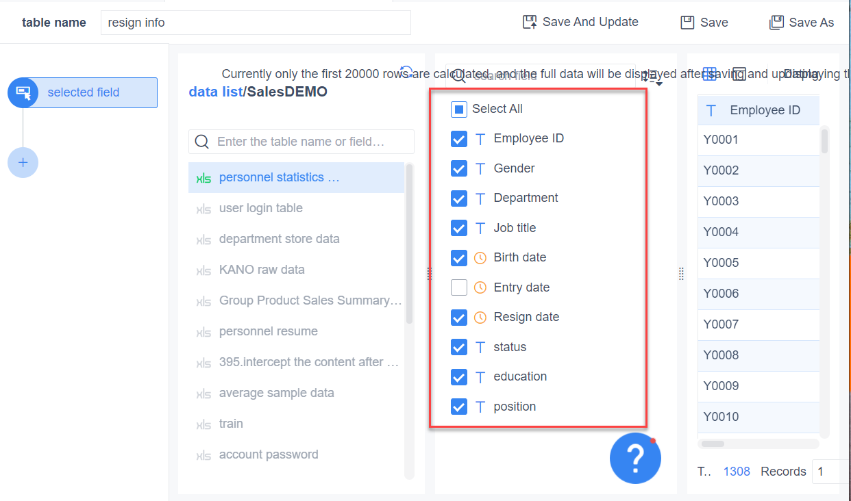 Resignation Analysis Report- FineBI Help Document FineBI Document