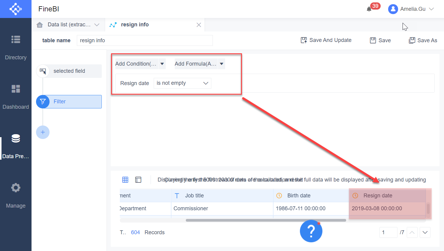 Resignation Analysis Report- FineBI Help Document FineBI Document