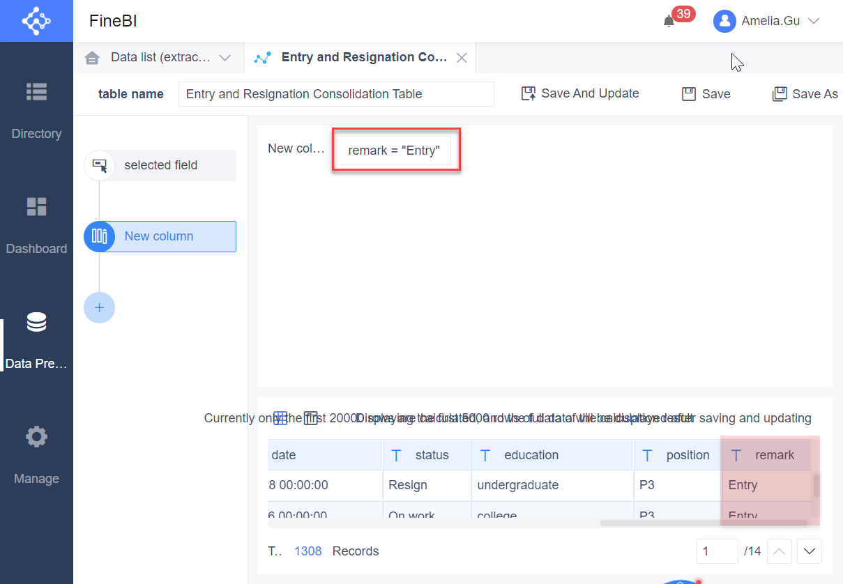 Resignation Analysis Report- FineBI Help Document FineBI Document