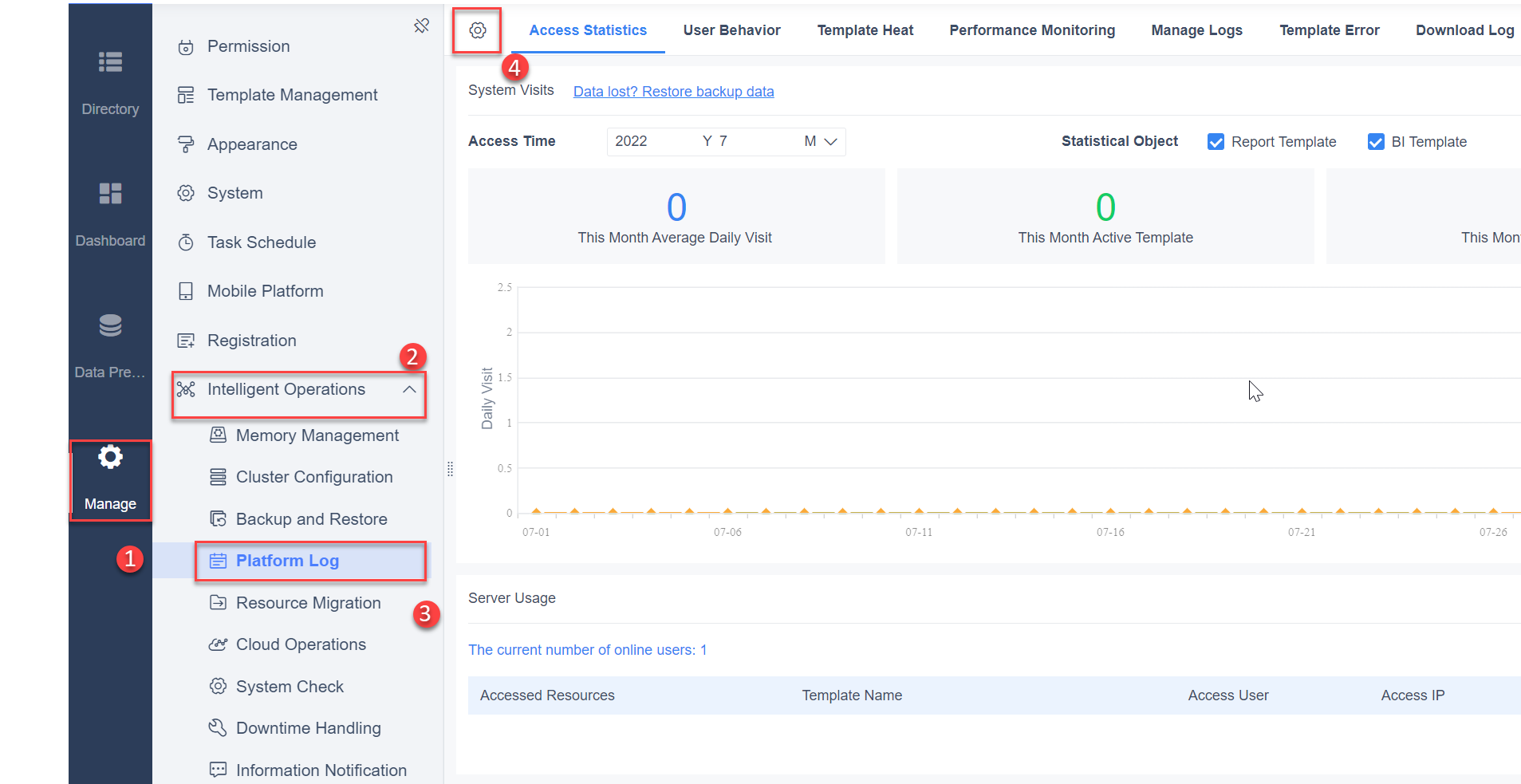 Platform Log LogDB Database- FineBI Help Document FineBI Document