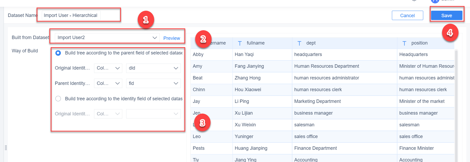 Importing Users- FineBI Document