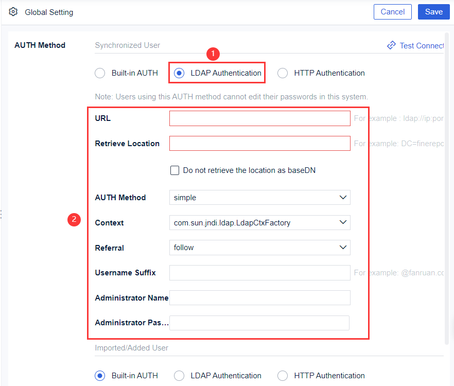 LDAP Authentication- FineBI Help Document