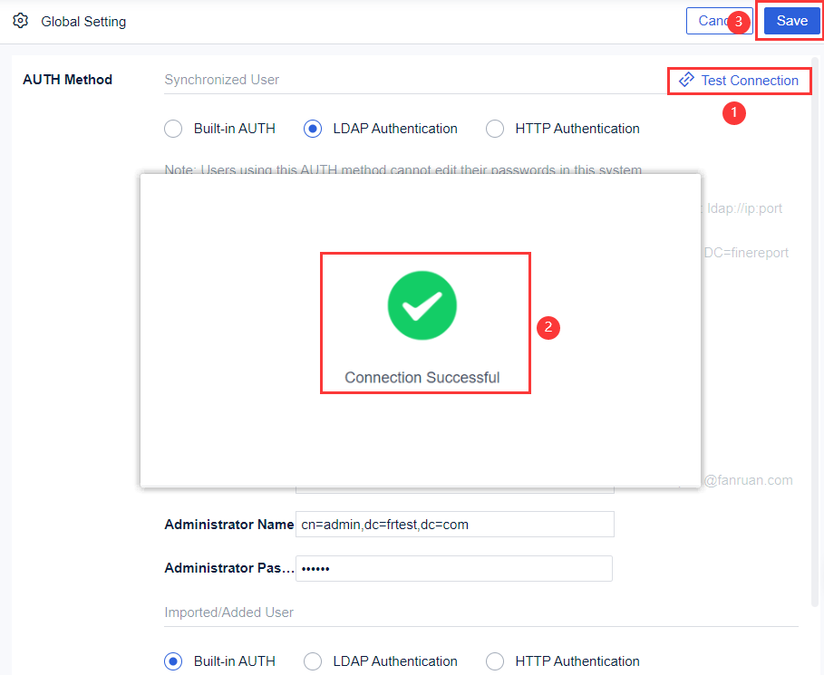 LDAP Authentication- FineBI Help Document