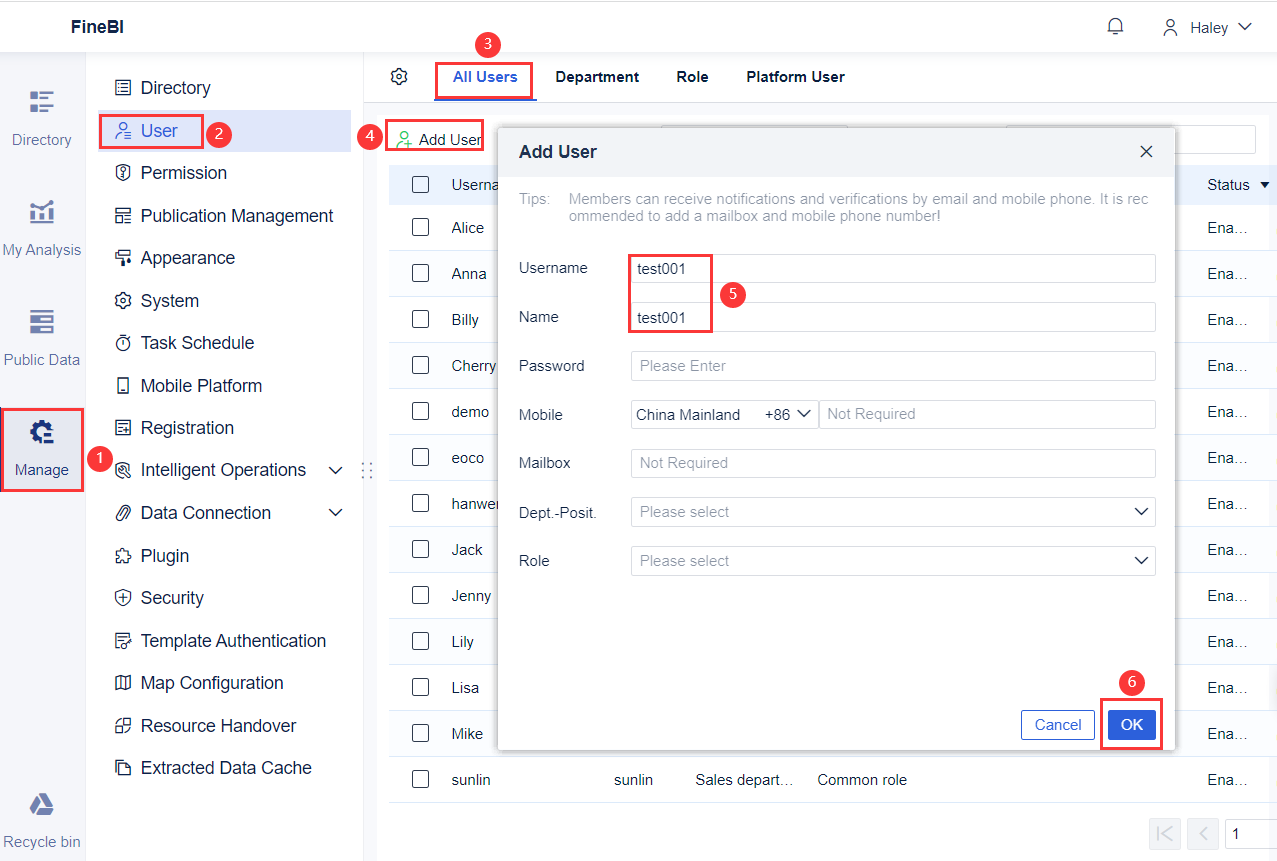 LDAP Authentication- FineBI Document