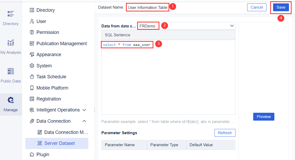 Assigning Permissions Through System Parameters- FineBI Help Document