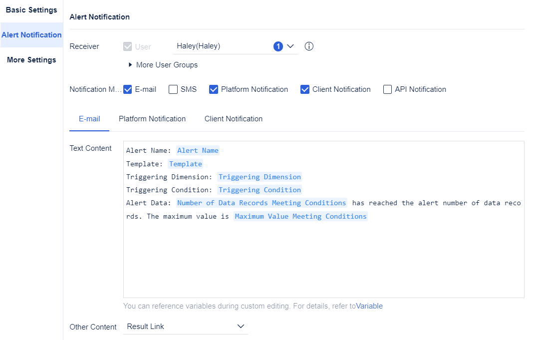 Data Alert Plugin Examples- FineBI Help Document 7.0