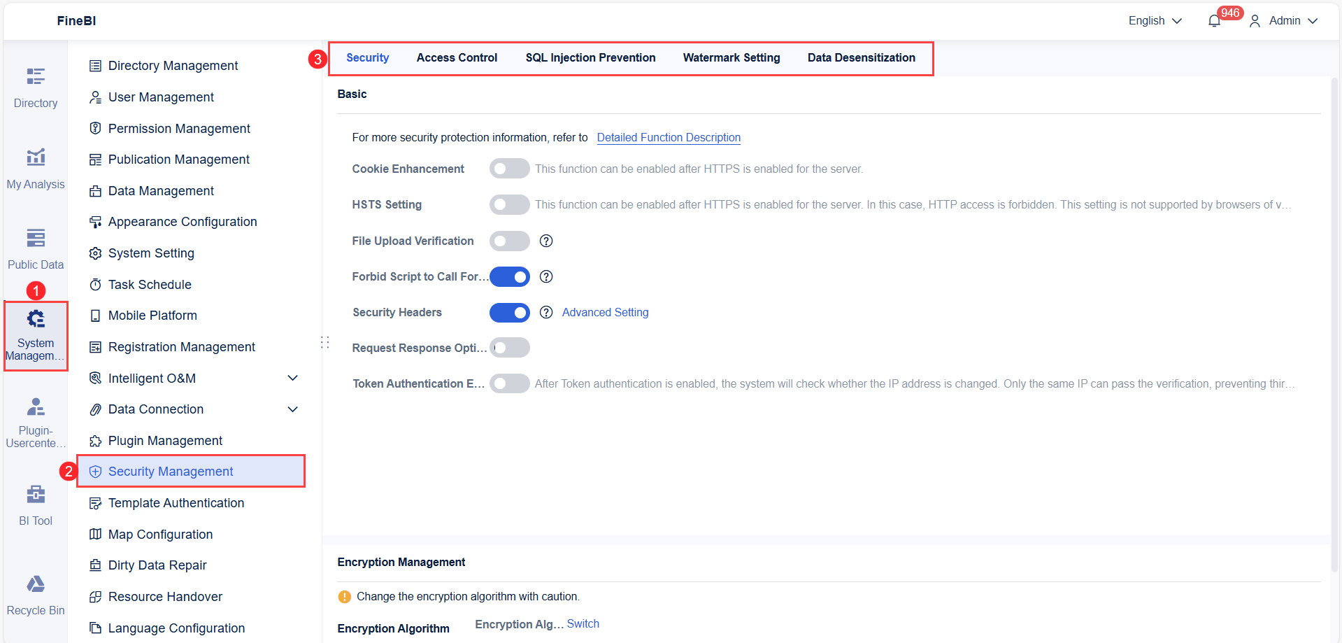 Security Management- FineBI Help Document 7.0