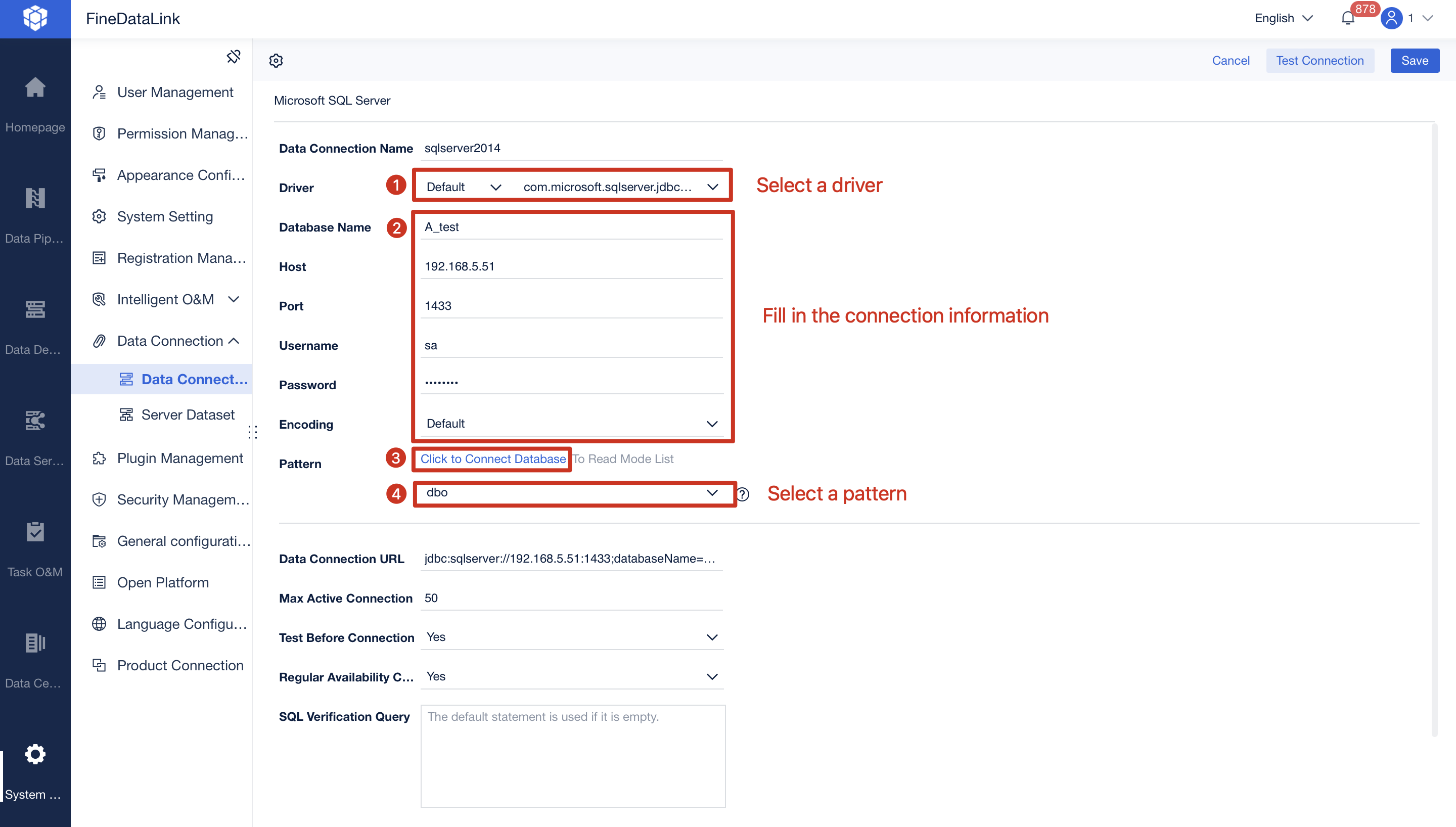 Microsoft SQL Server Data Connection- FineDataLink Help Document