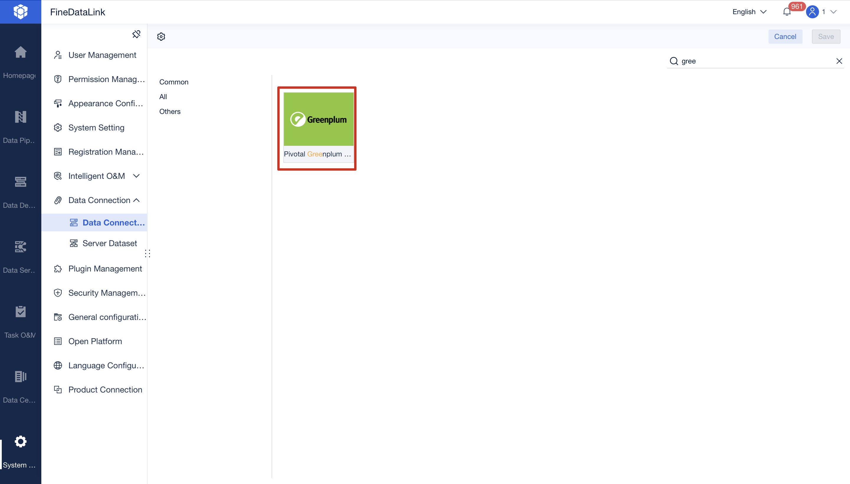 Greenplum Data Connection- FineDataLink Help Document