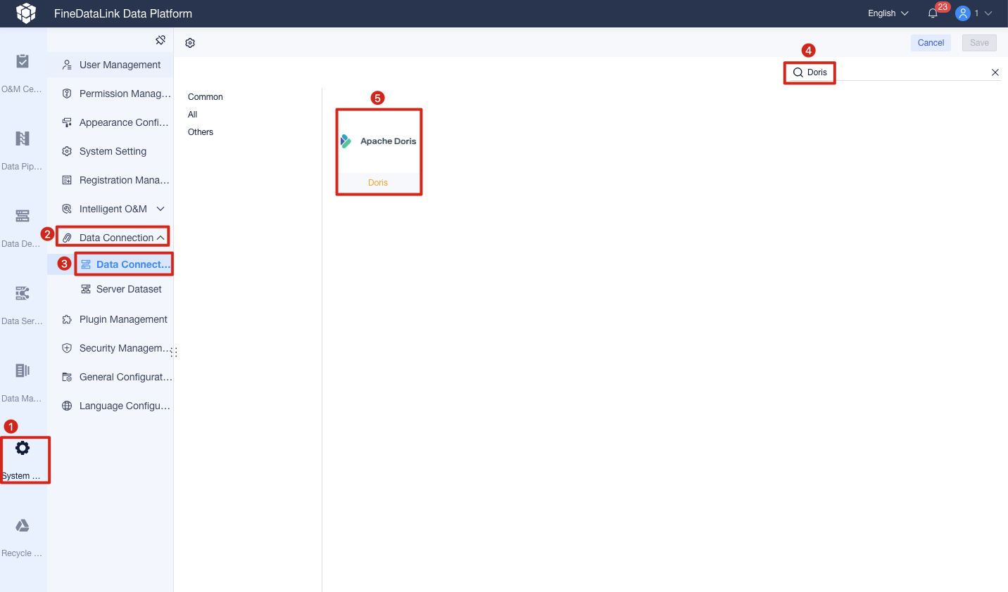 Doris Data Connection- FineDataLink Help Document