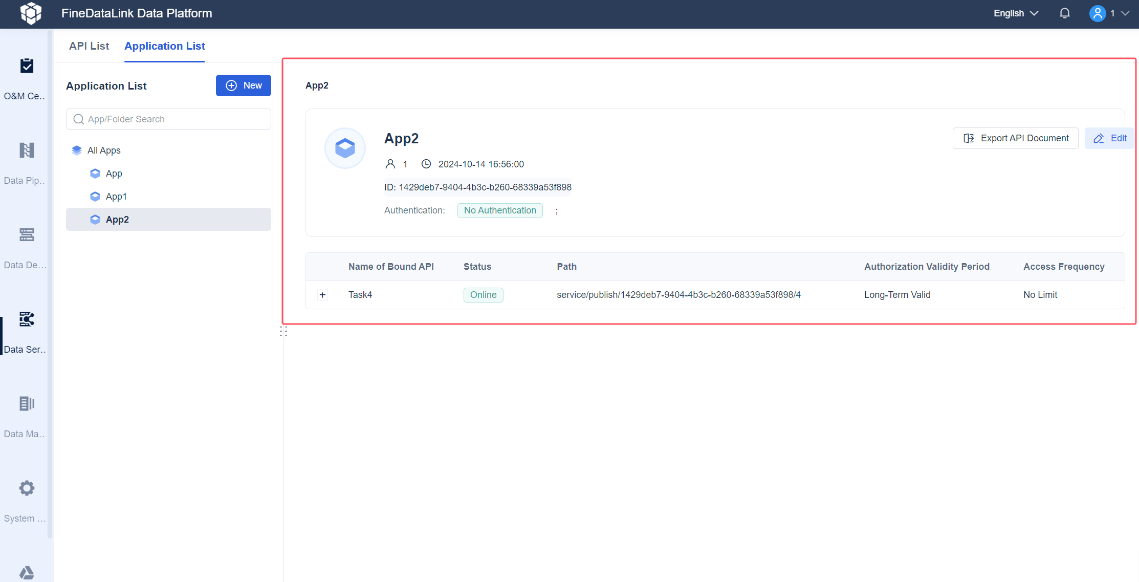Binding API to Application- FineDataLink Help Document