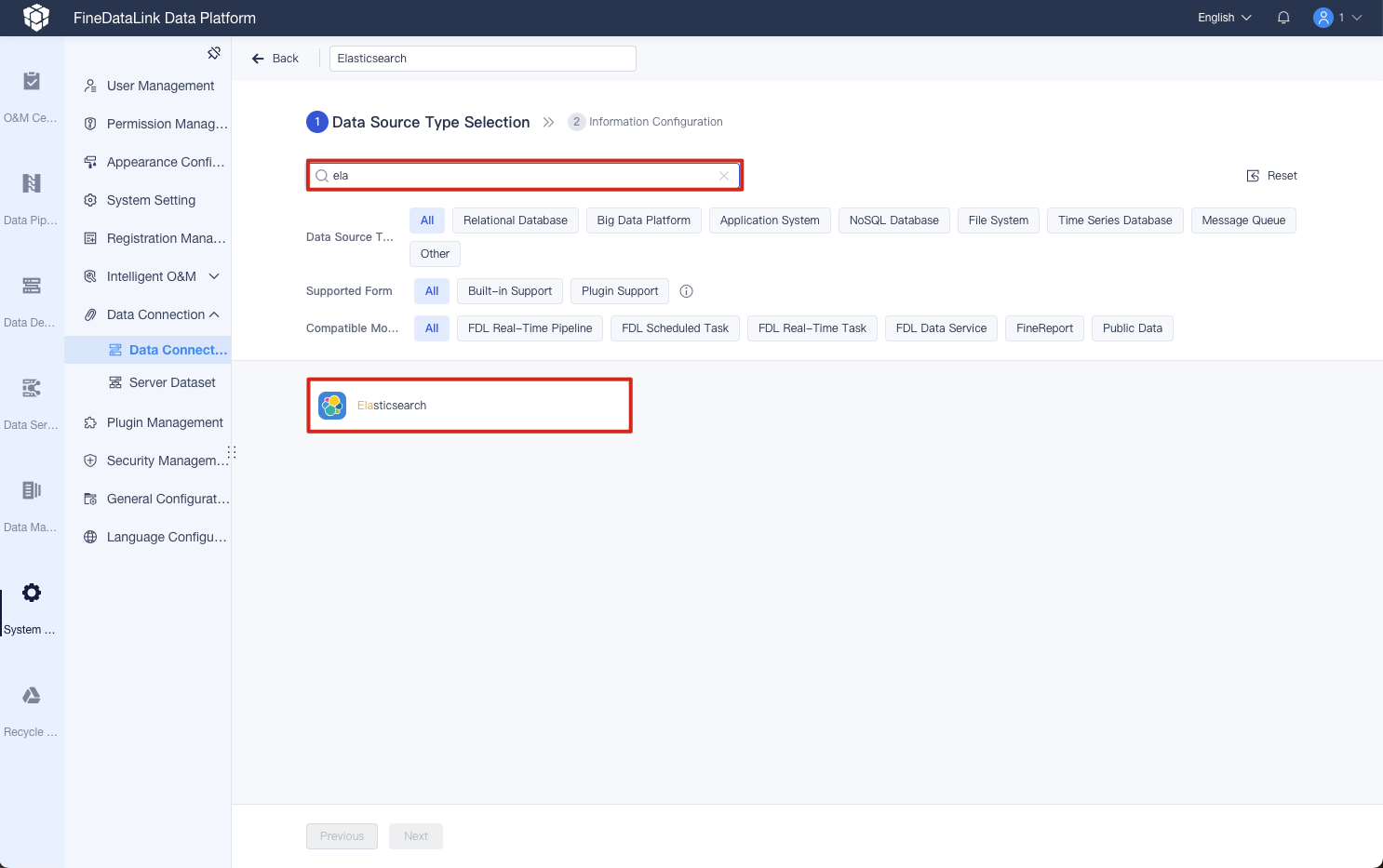 Elasticsearch Data Connection- FineDataLink Help Document