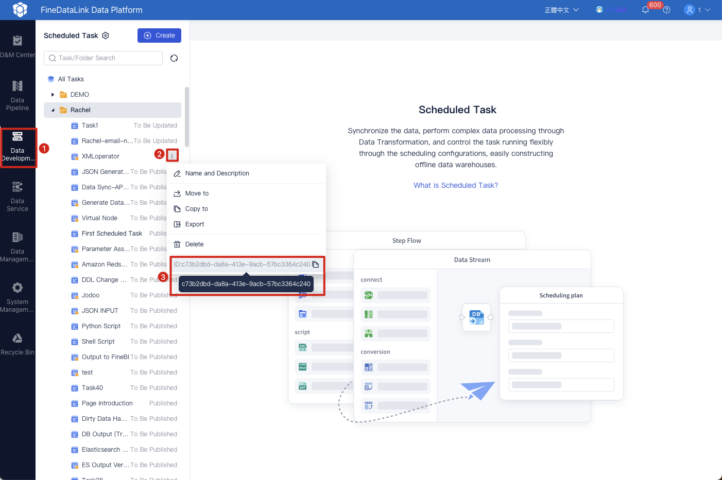 Description of Calling APIs Related to Scheduled Tasks - FineDataLink ...