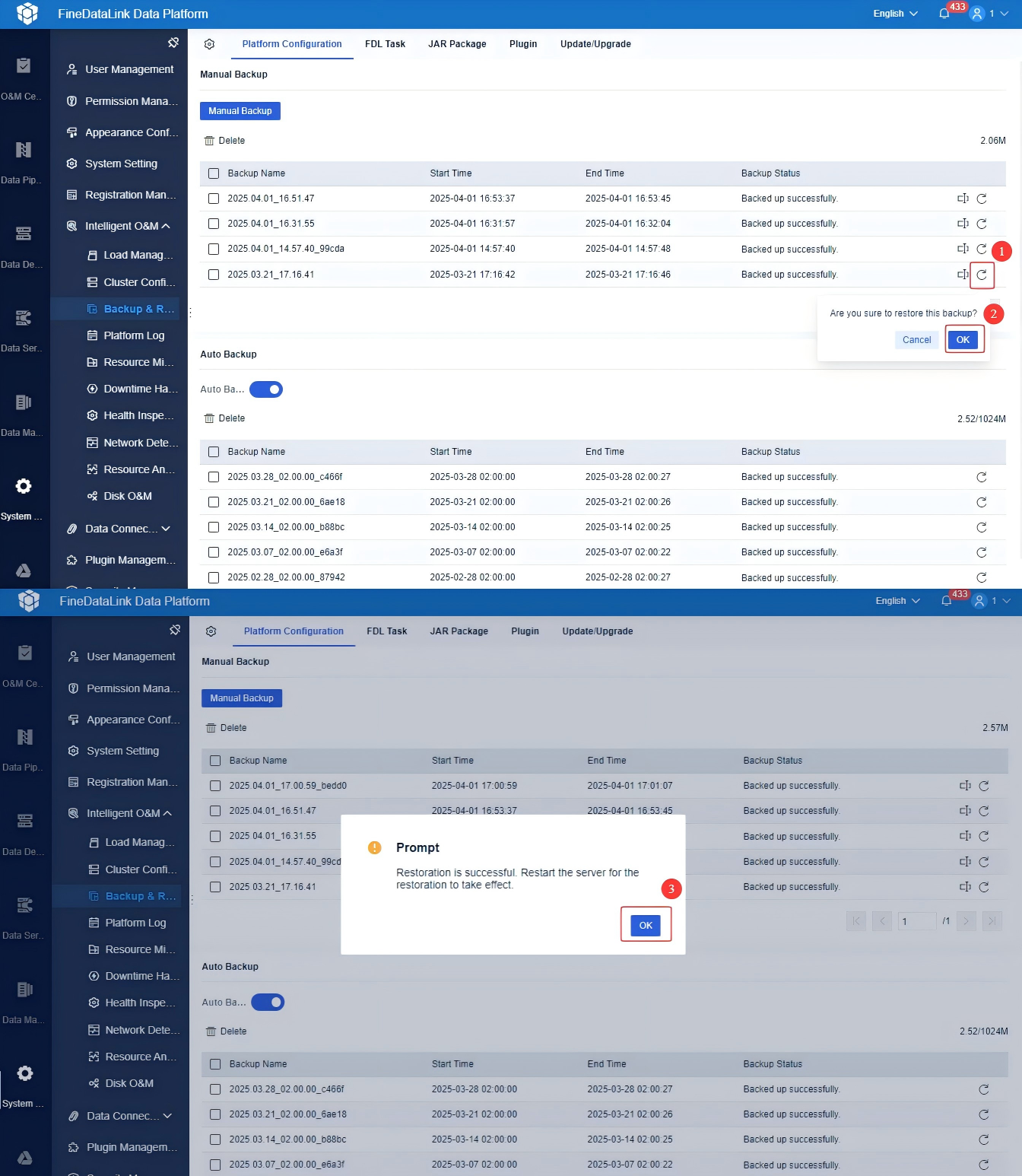 Backup and Restoration Solutions for FineDataLink Tasks- FineDataLink Help Document