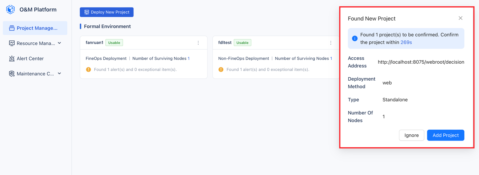 Connecting to Existing Projects- FineOps Help Document