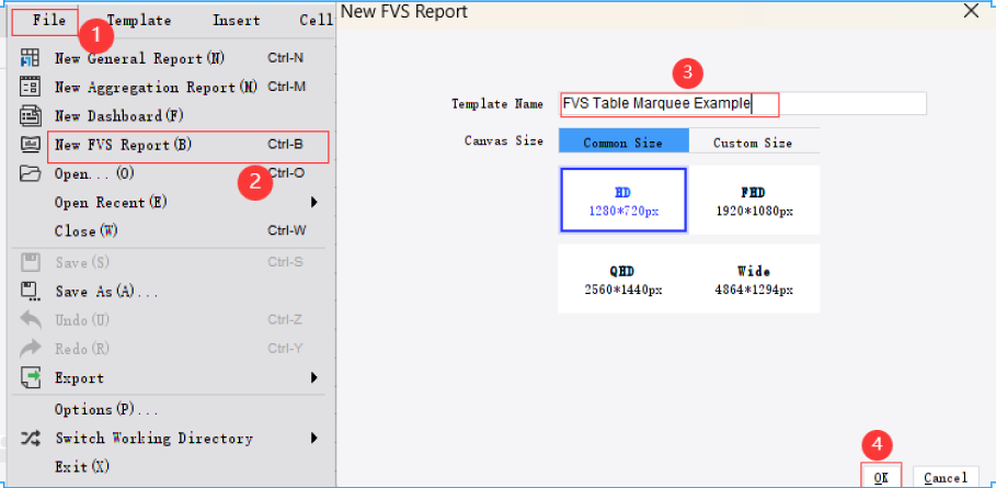 FVS Table Marquee-FineReport Help Document