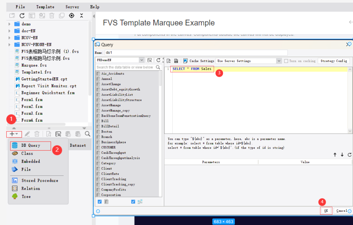 FVS Table Marquee-FineReport Help Document