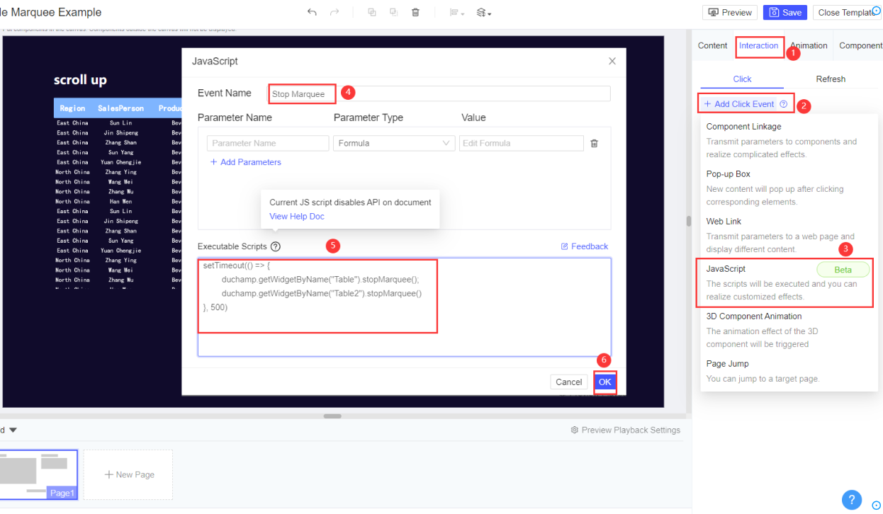 FVS Table Marquee-FineReport Help Document