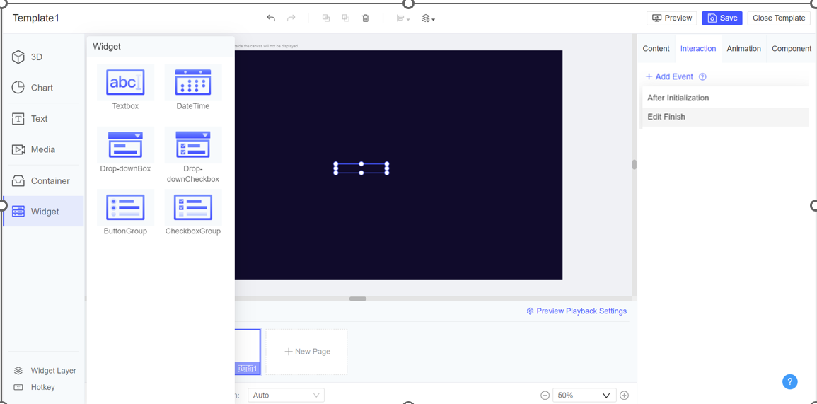 FVS Component Interaction Attribute-FineReport Help Document
