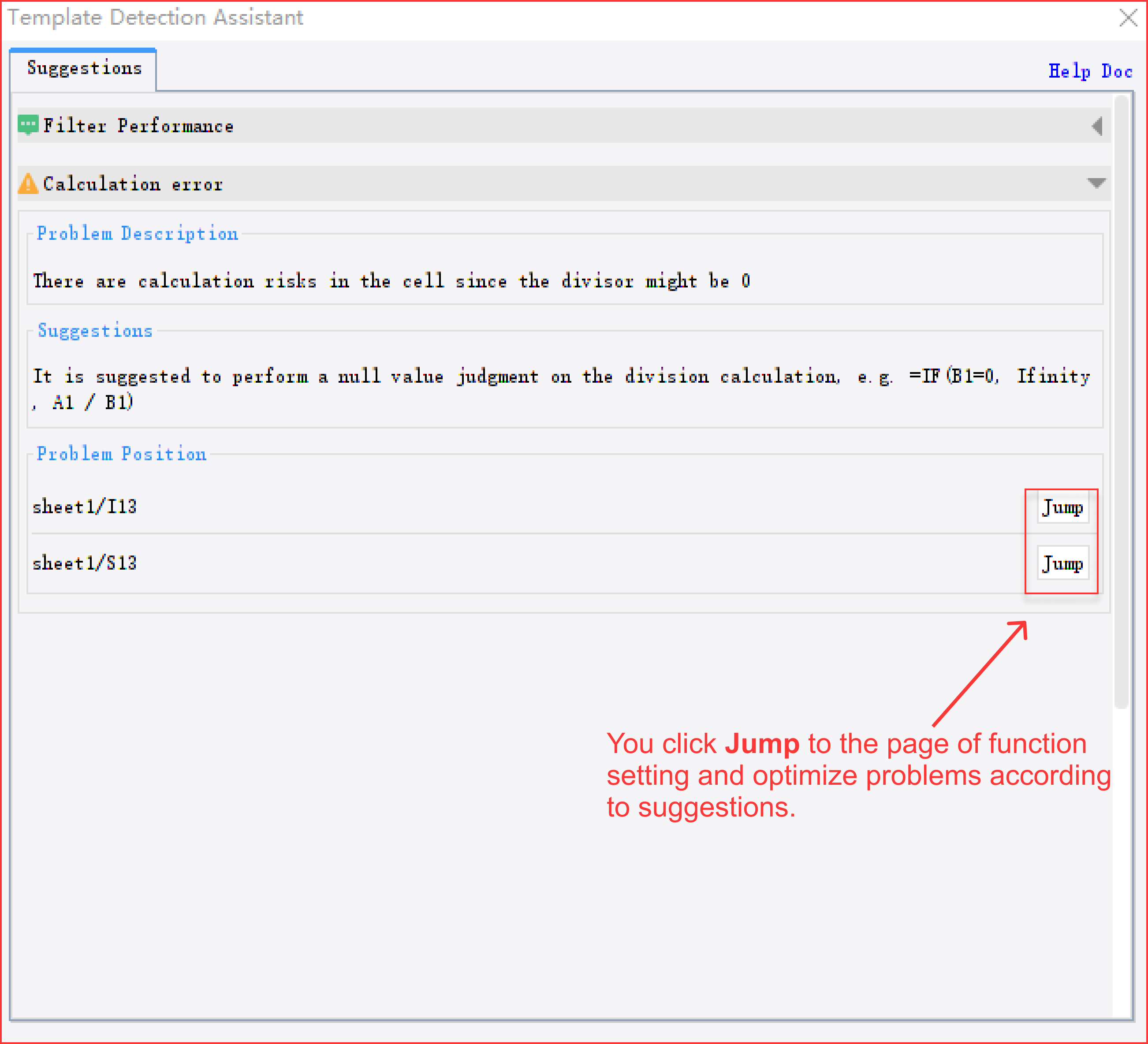Template Detection Assistant-FineReport Help Document