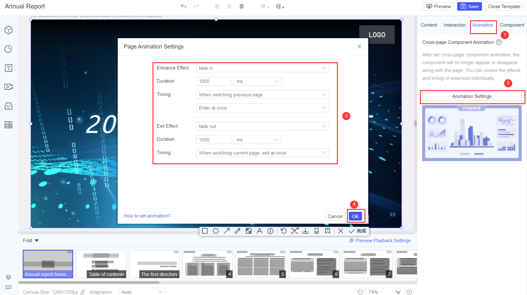 Making a Multi-page FVS Slideshow-FineReport Help Document