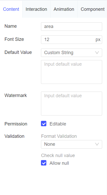 FVS Text Box Widget-FineReport Help Document