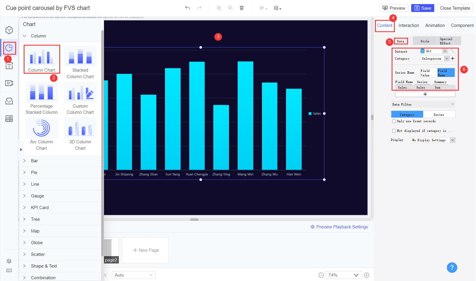Realizing Data Point Tooltip Carousel in the FVS Regular Chart-FineReport Help Document