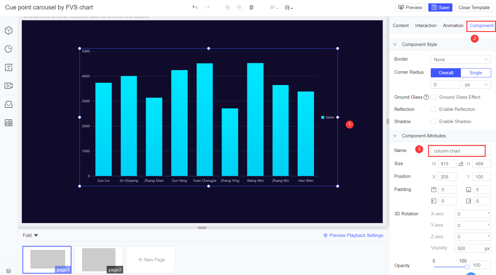 Realizing Data Point Tooltip Carousel in the FVS Regular Chart-FineReport Help Document