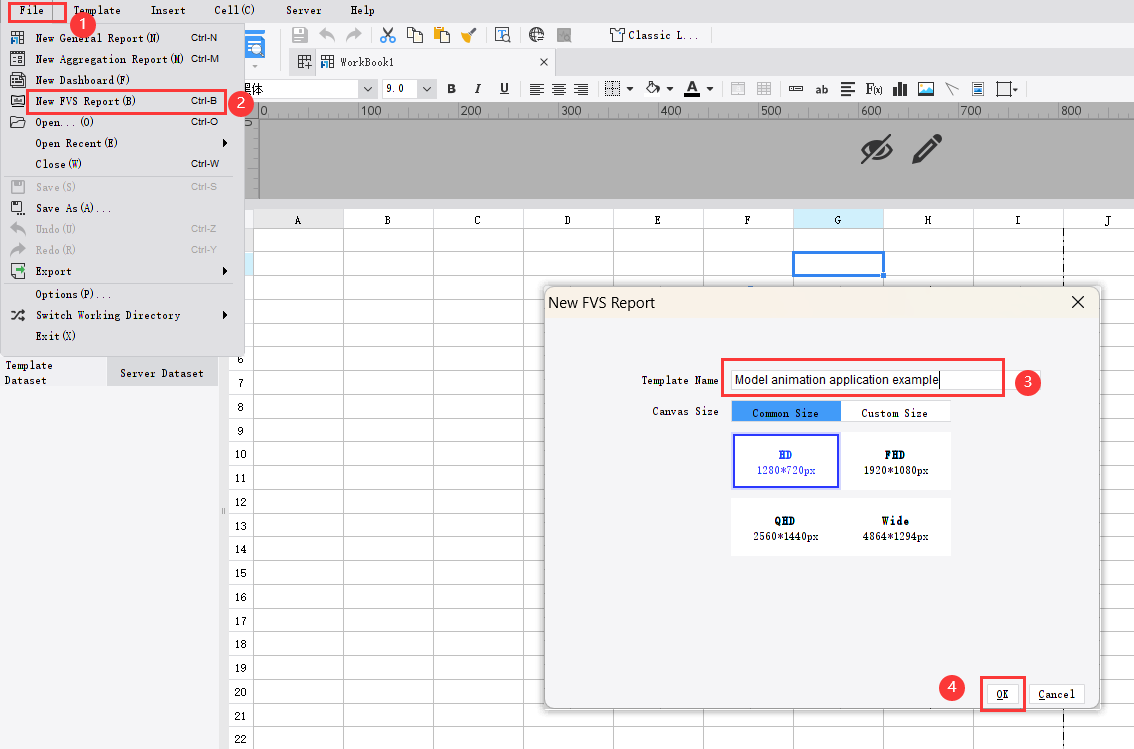 Applying Animation in the FVS 3D Component-FineReport Help Document