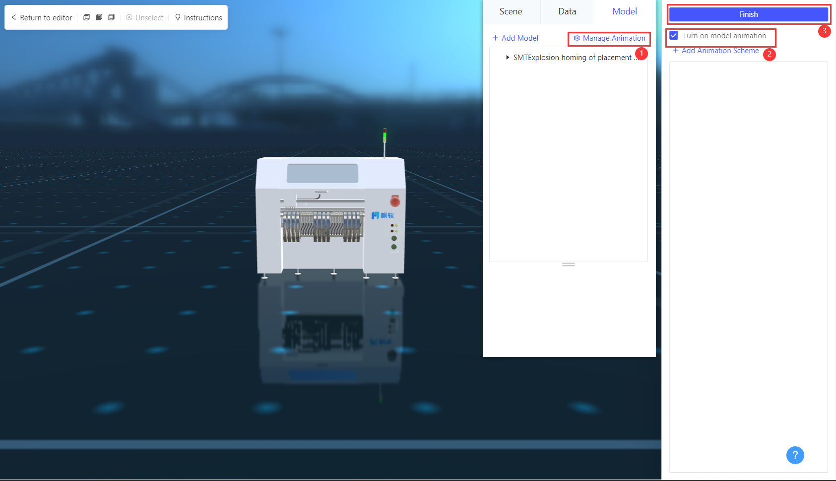 Applying Animation in the FVS 3D Component-FineReport Help Document
