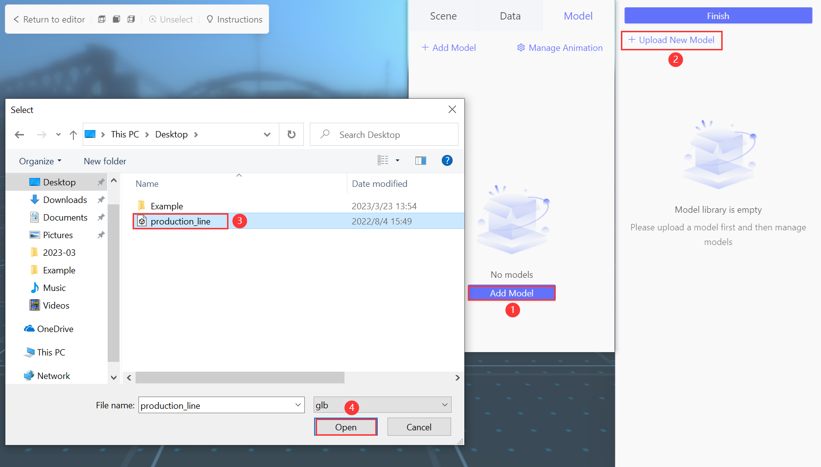 FVS Custom 3D Scene Component Wireframe Style-FineReport Help Document