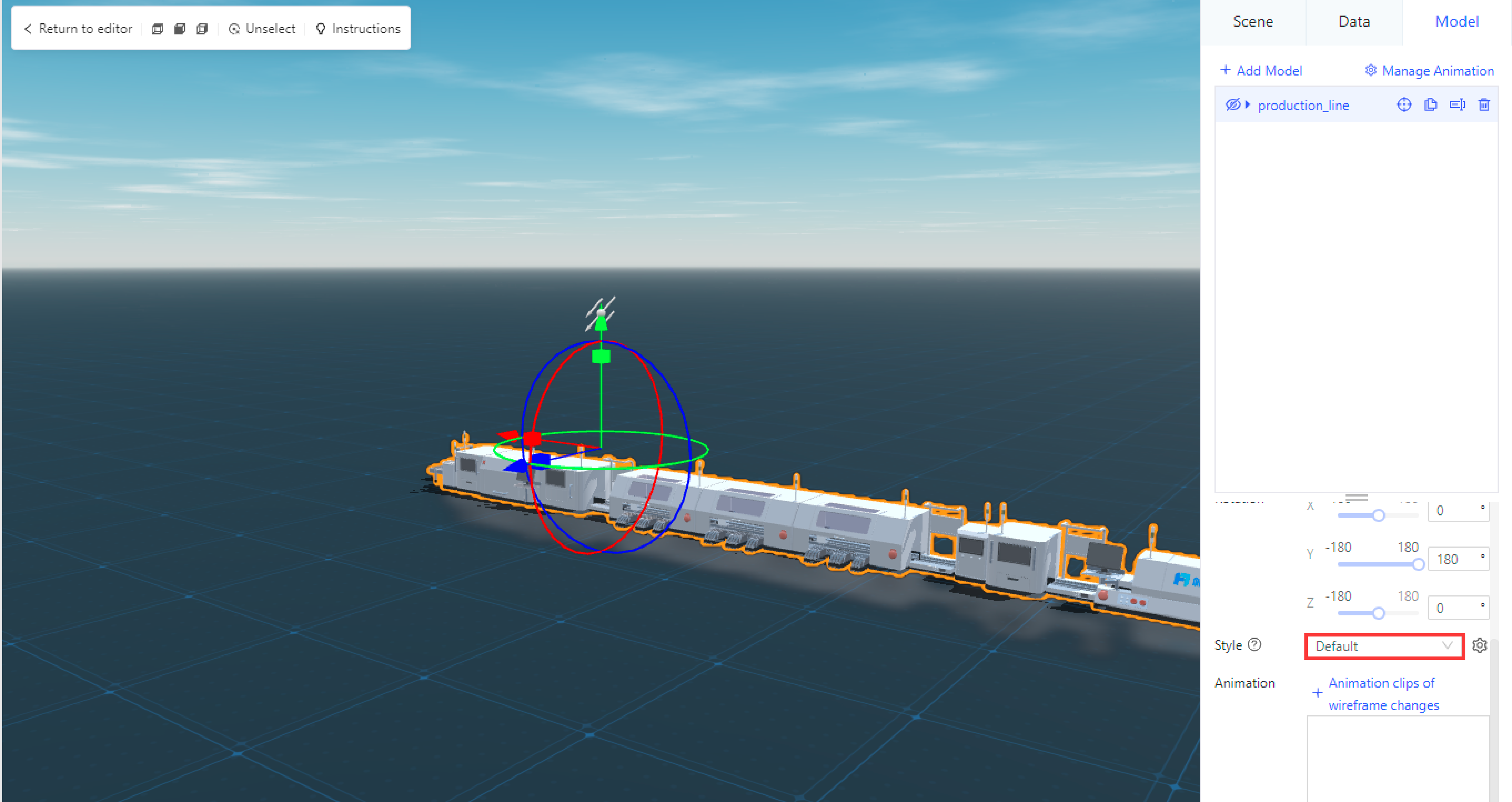 FVS Custom 3D Scene Component Wireframe Style-FineReport Help Document