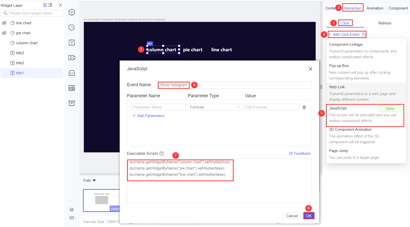 Hiding or Displaying FVS Components Through JS-FineReport Help Document