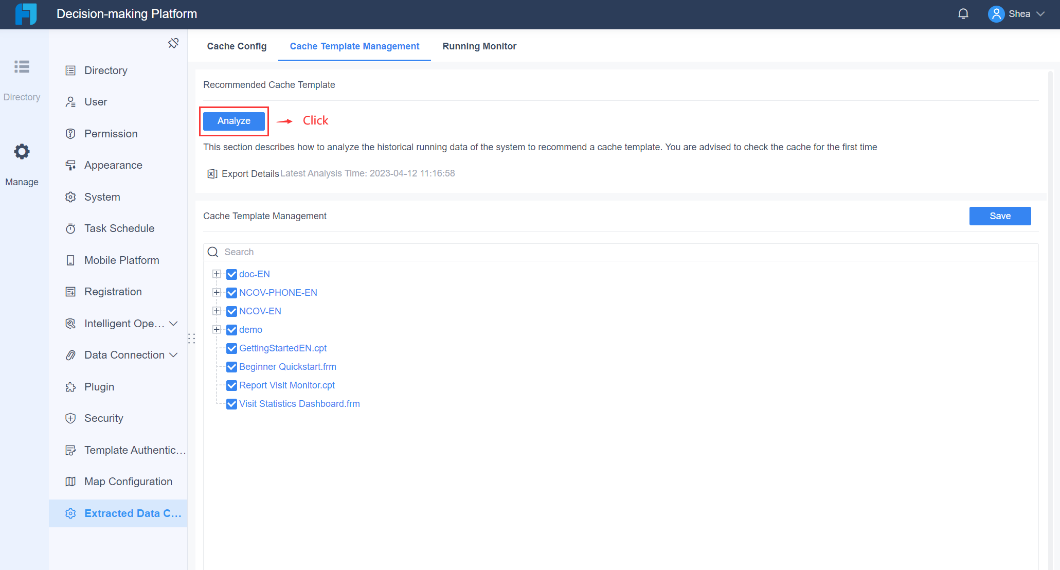 Extracted Data Cache-FineReport Help Document