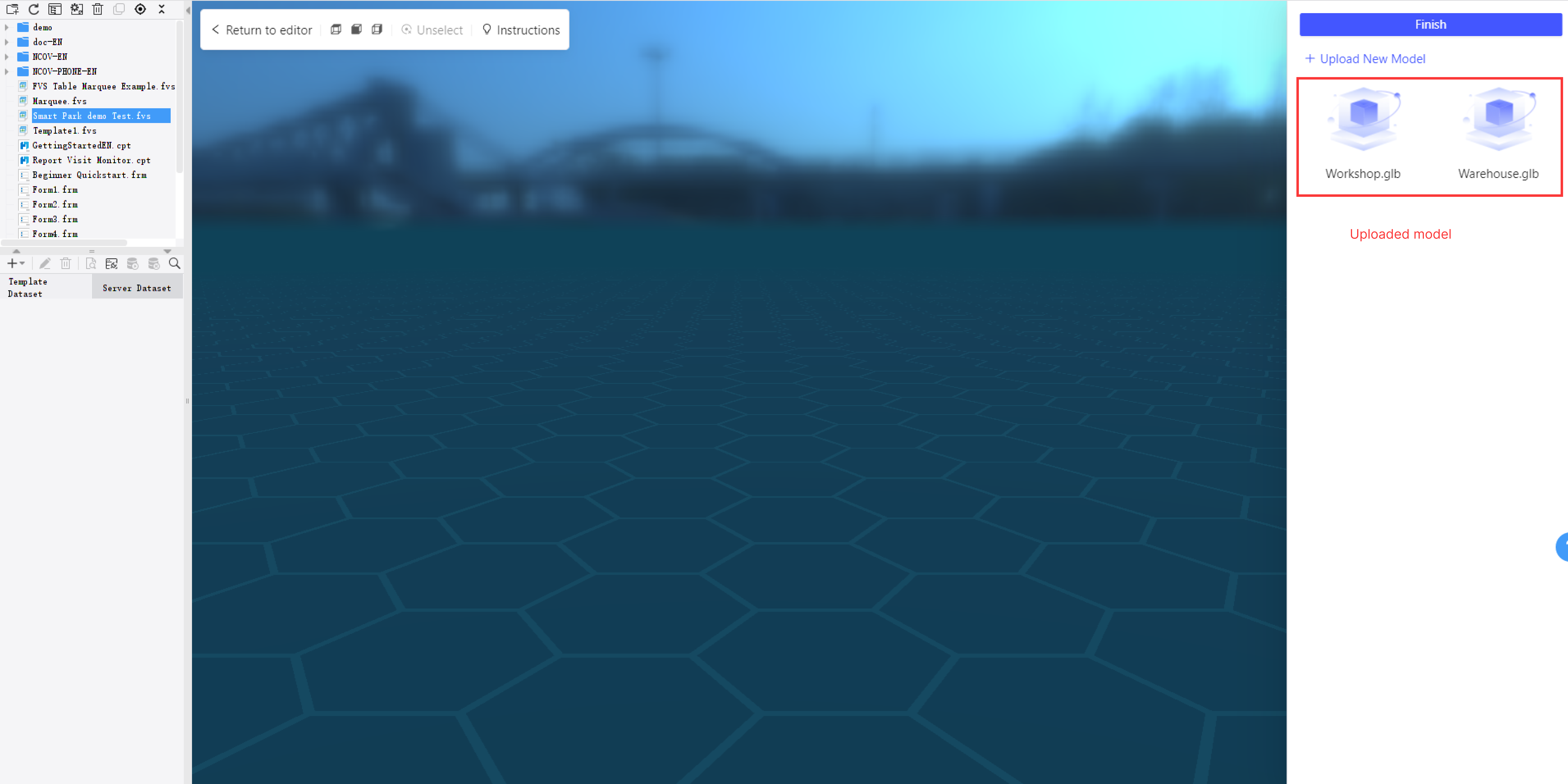 Creating a 3D Park Monitoring Scene-FineReport Help Document