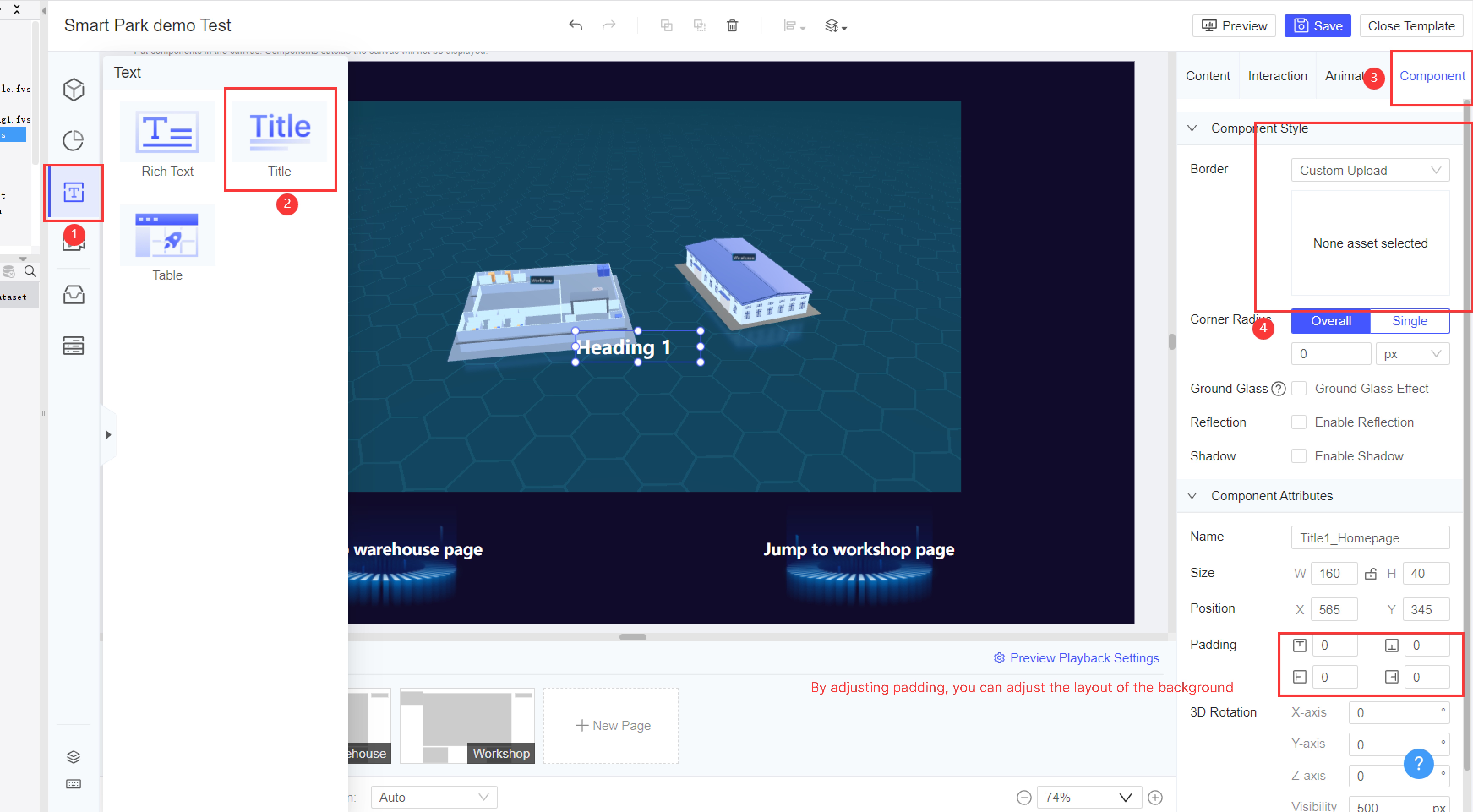 Creating a 3D Park Monitoring Scene-FineReport Help Document