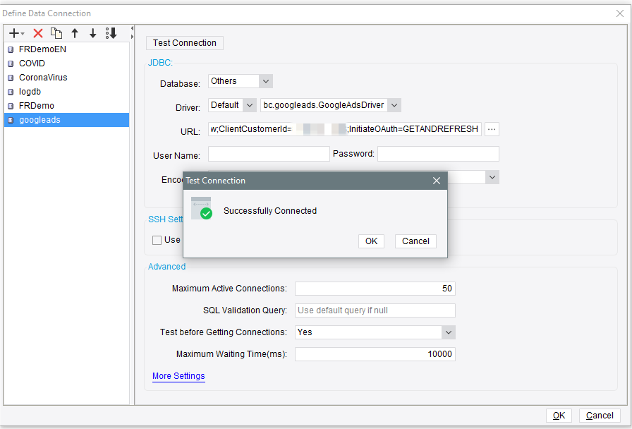 Google Ads Data Connection-FineReport Help Document