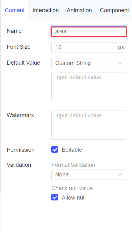FVS Widget Component-FineReport Help Document