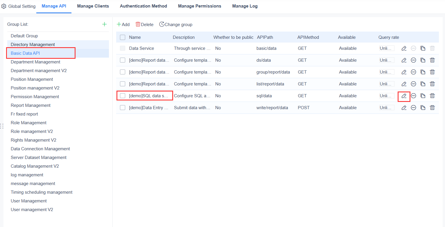 Example of Calling Open Platform API-FineReport Help Document