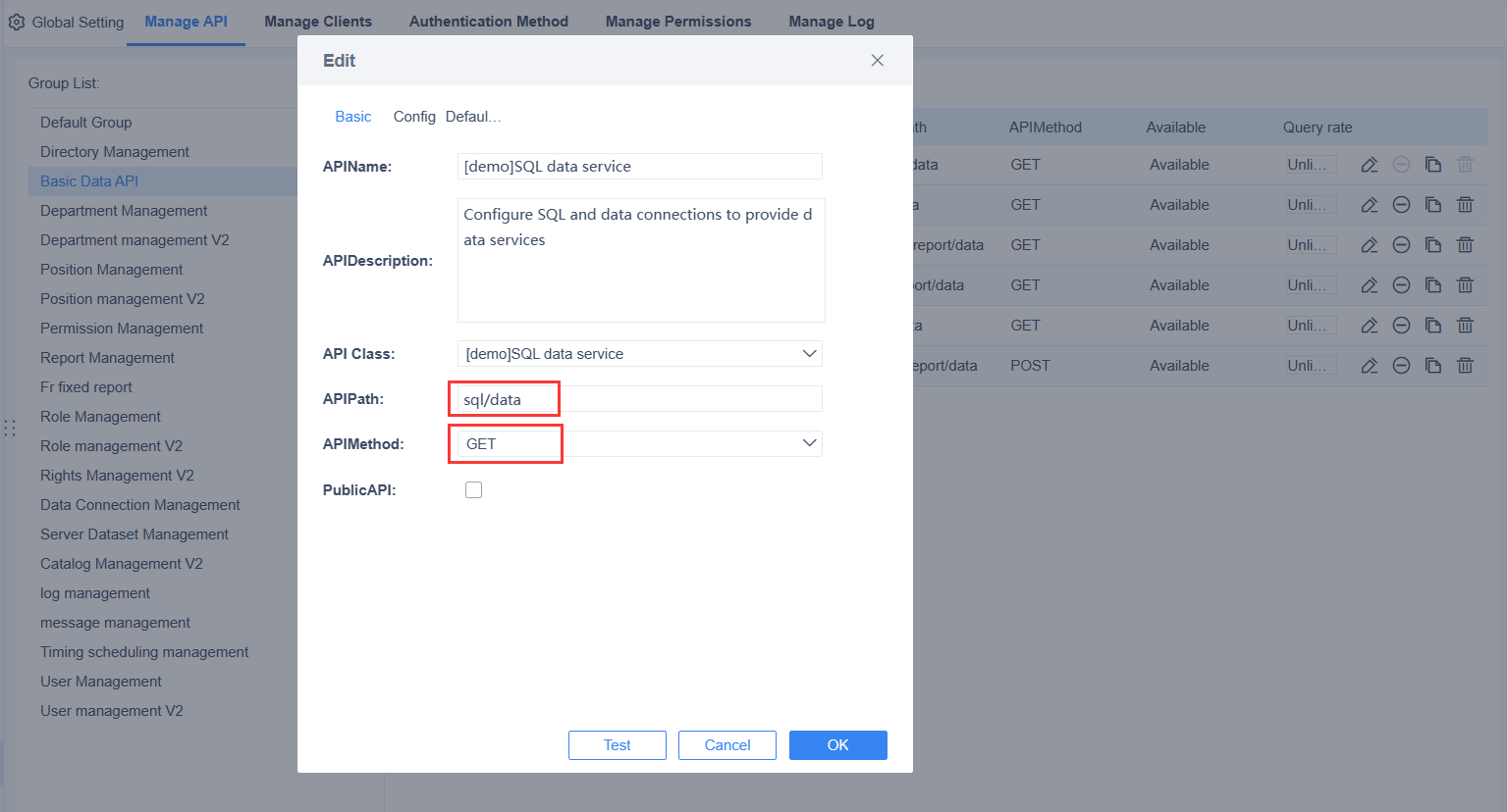 Example of Calling Open Platform API-FineReport Help Document