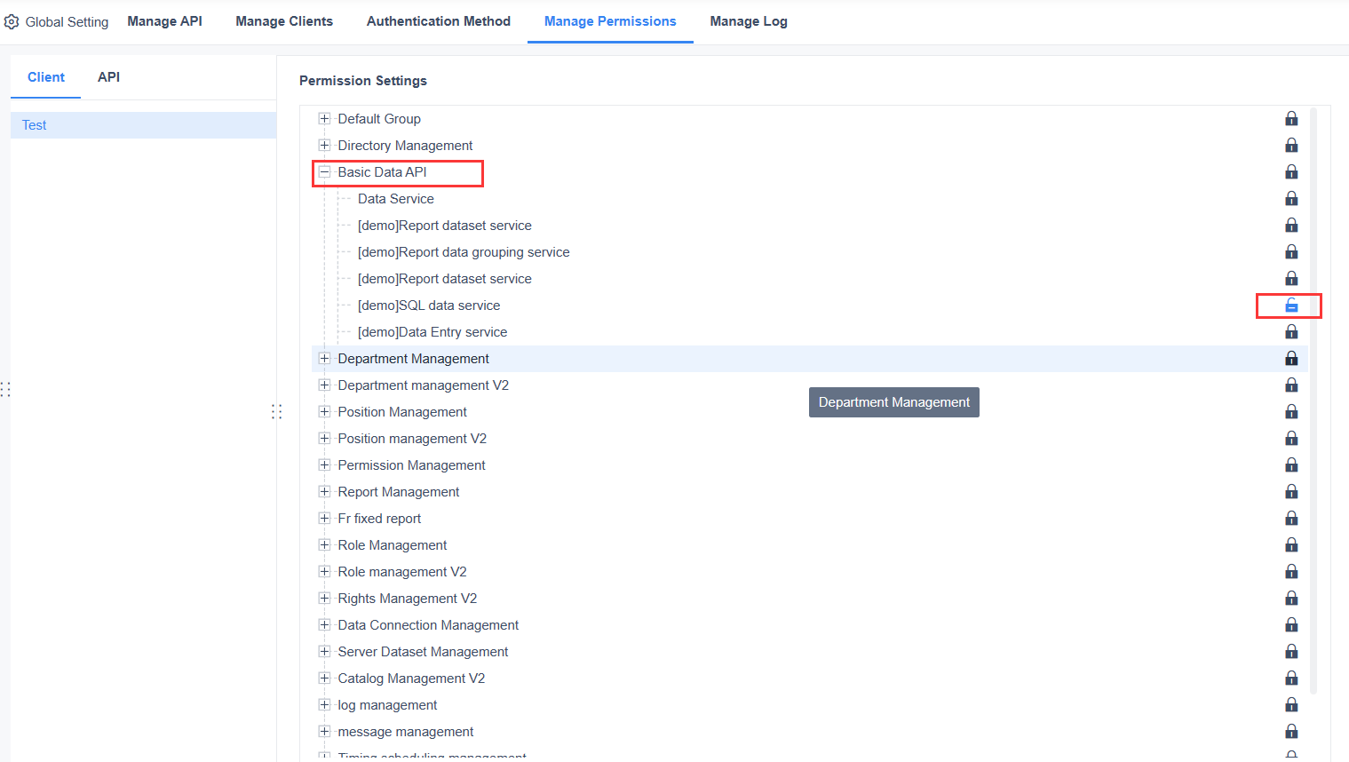 Example of Calling Open Platform API-FineReport Help Document